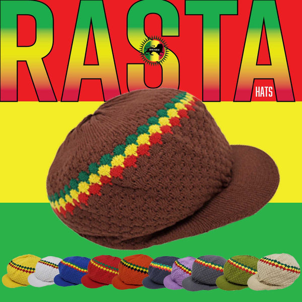 Rasta Rastafari Hat Cap Rastacap Reggae Jamaica Hats Dreadlocks Marley ...