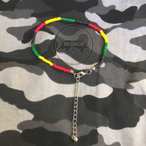 Shell Anklet Rasta Colors White Clam In Rasta Color Anklet Jamaica Haw ...