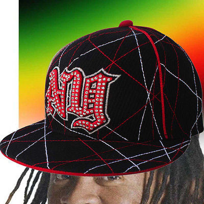 Hip Hop Urban Cap Hat Fitted Black Flat Visor Fitted Urban Vibe Cap Ur ...
