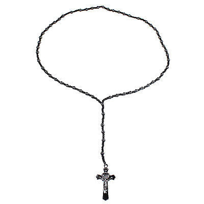 Jesus Necklace Rosary Cross Our Lord Savior Jesus Christ Necklace Rose ...