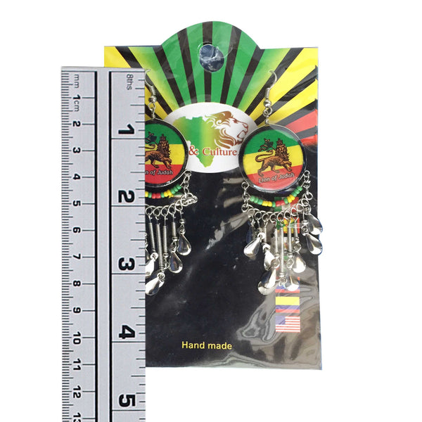 Lion Of Judah Rastafari Rasta Jamaica Empress Reggae One Love Earrings ...