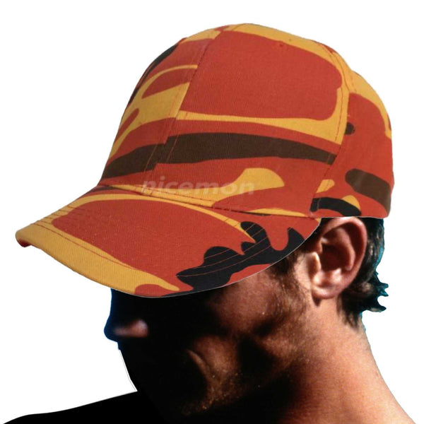 Orange Camouflage Military Camo Ball Baseball Caps Hats 100% Cotton 1s ...